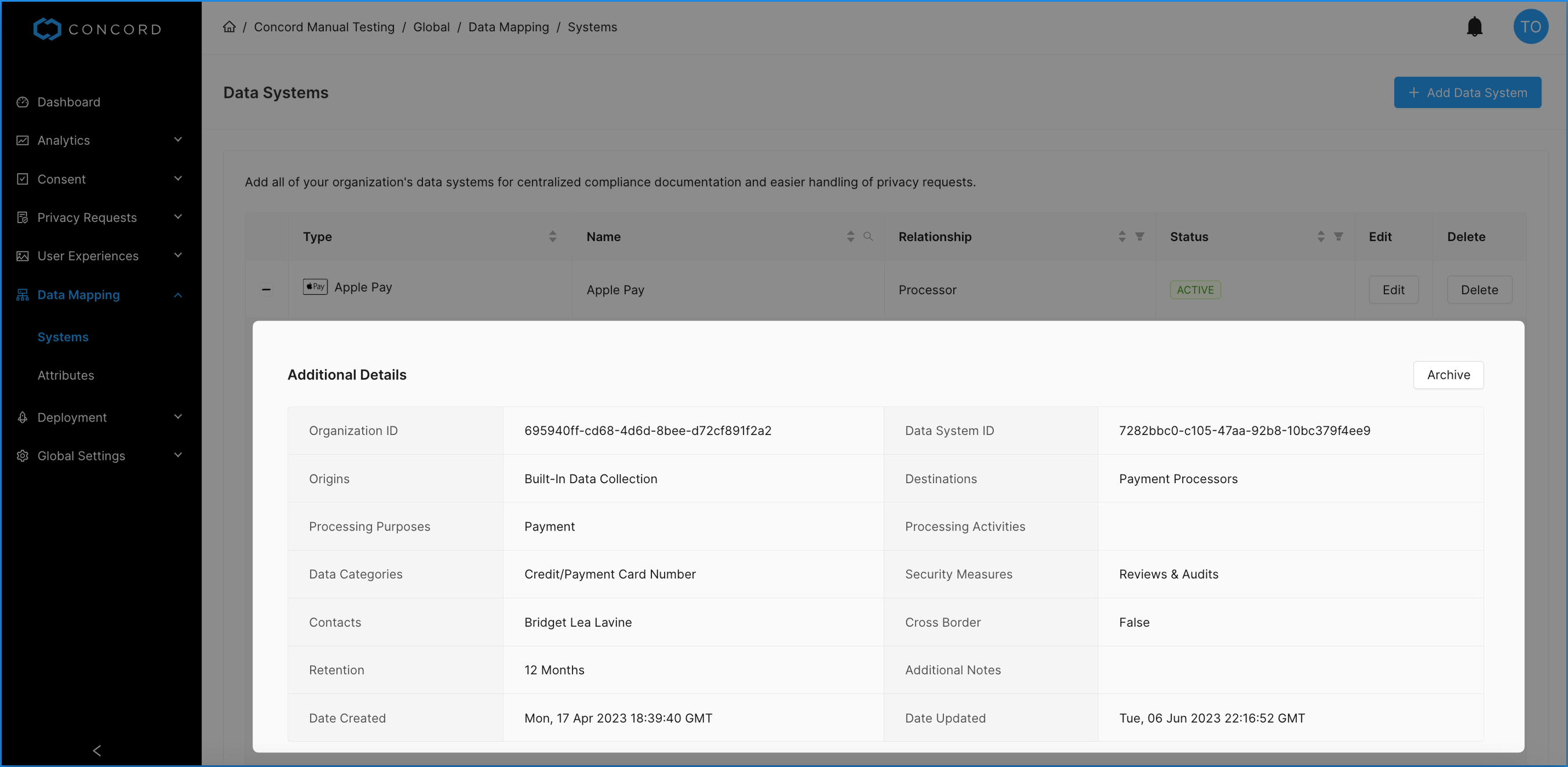 Data Mapping Overview | Concord