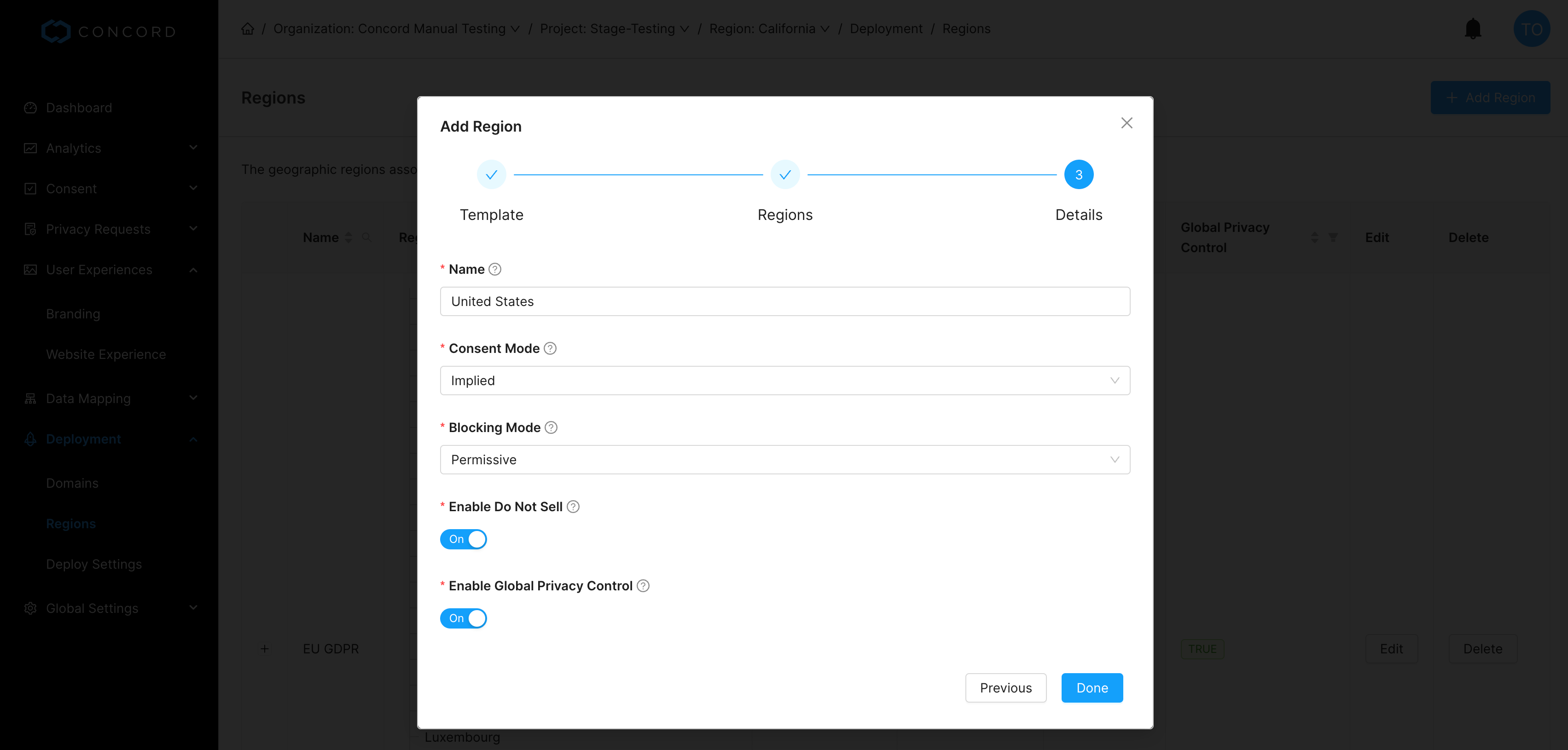 Product Release: Geographic Regions & Website Experience Editor | Concord
