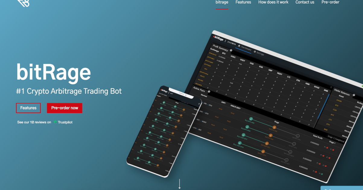 BitRage #1 Crypto Arbitrage Bot