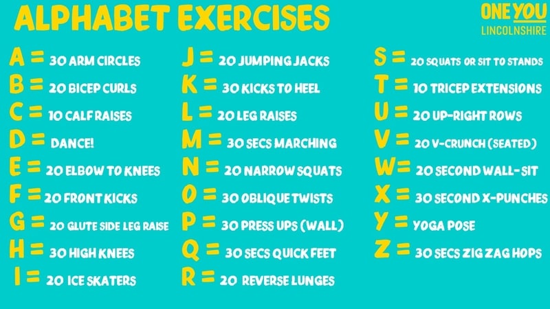 Exercise Alphabet Challenge | Healthy Lifestyle Service | One You ...