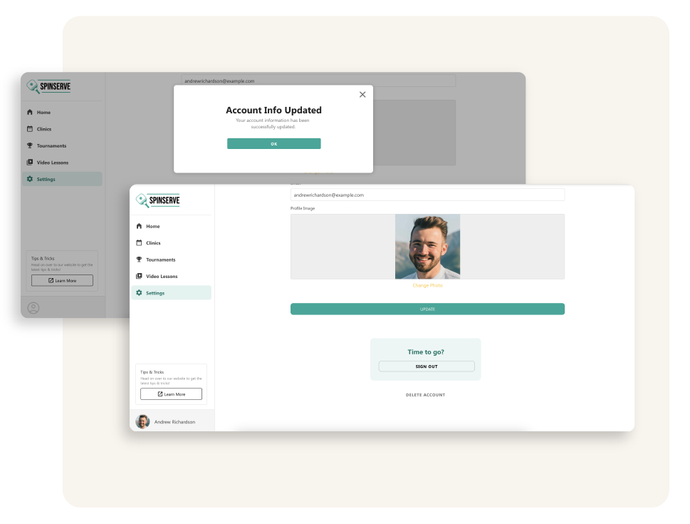 Account Settings Feature Template | Adalo - Build Custom Apps, No Coding Required