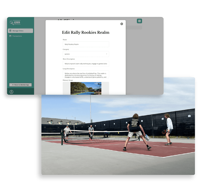 Classes Admin Dashboard Feature Template | Adalo - Build Custom Apps ...
