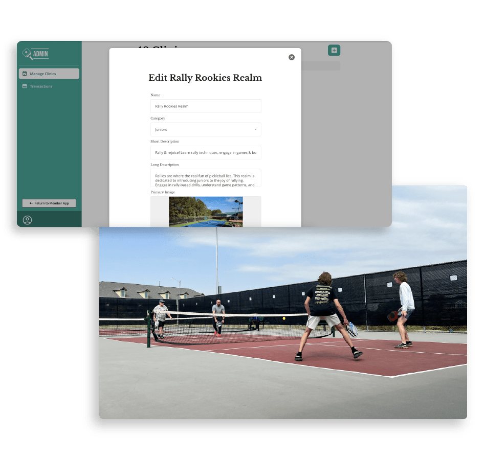 Classes Admin Dashboard Feature Template | Adalo - Build Custom Apps, No Coding Required