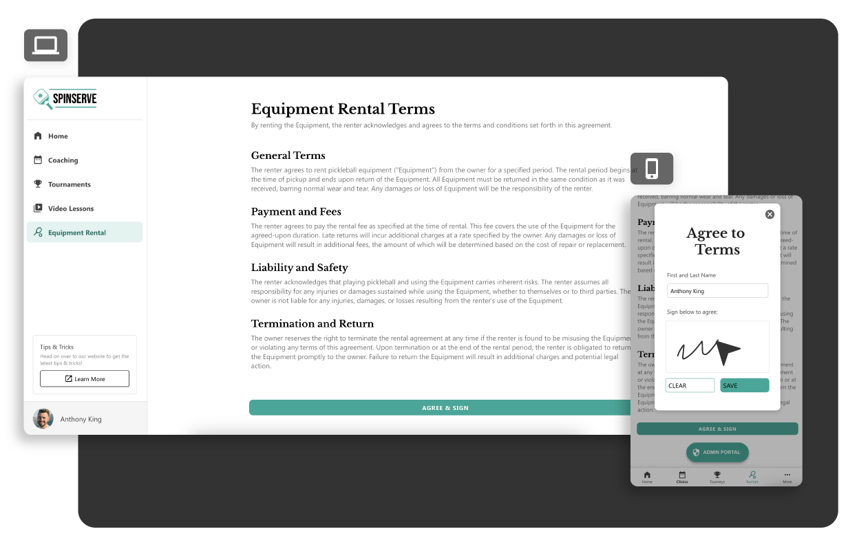 Agree and Sign Feature Template | Adalo - Build Custom Apps, No Coding Required