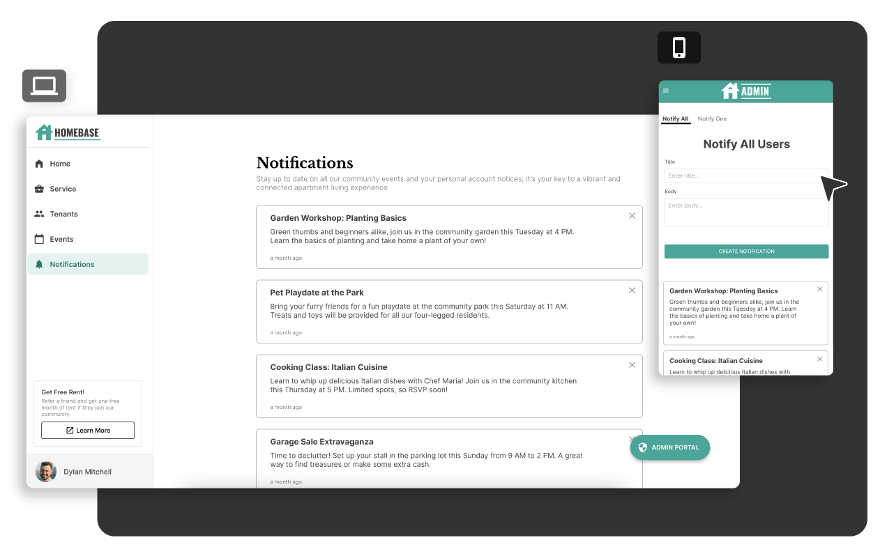 Announcements & Notifications Feature Template | Adalo - Build Custom ...