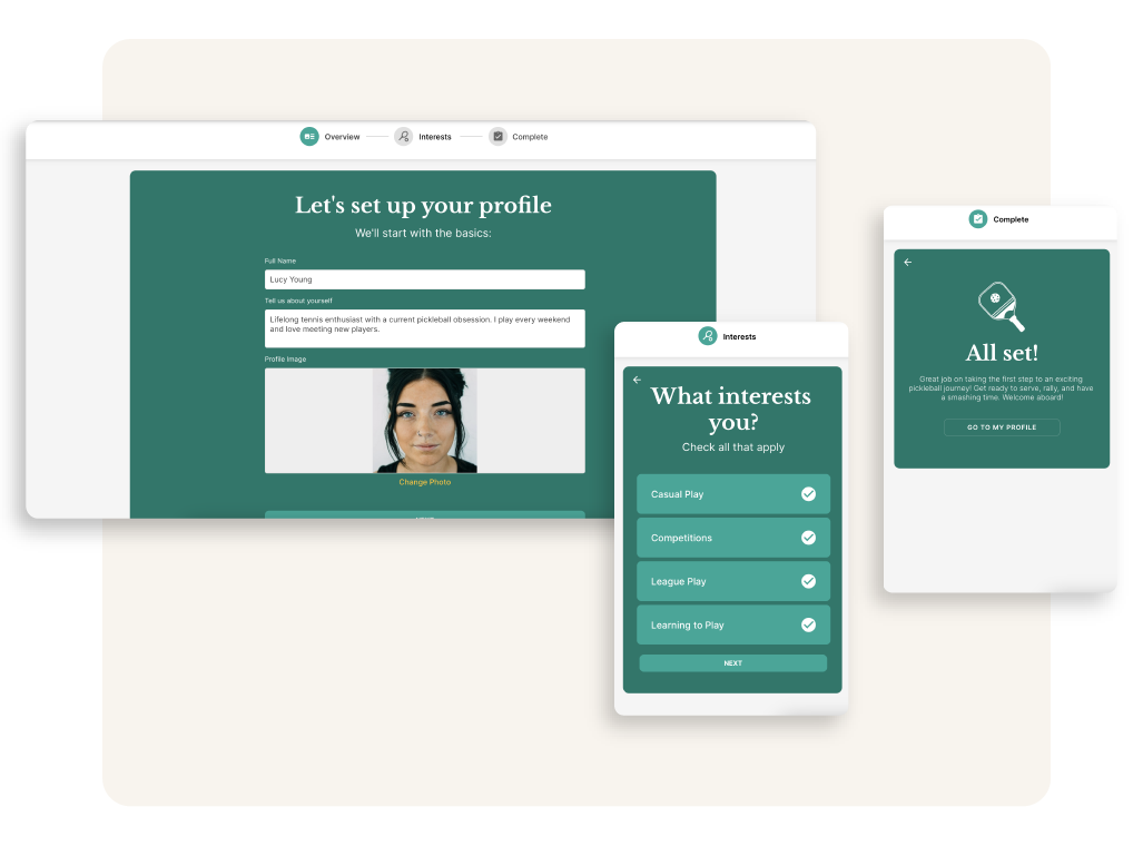 User Profile & Account Settings Feature Template | Adalo - Build Custom Apps, No Coding Required