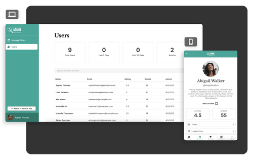 User Admin Dashboard Feature Template | Adalo - Build Custom Apps, No Coding Required