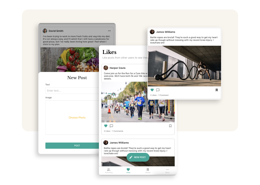 Social Media Feed Feature Template | Adalo - Build Custom Apps, No ...
