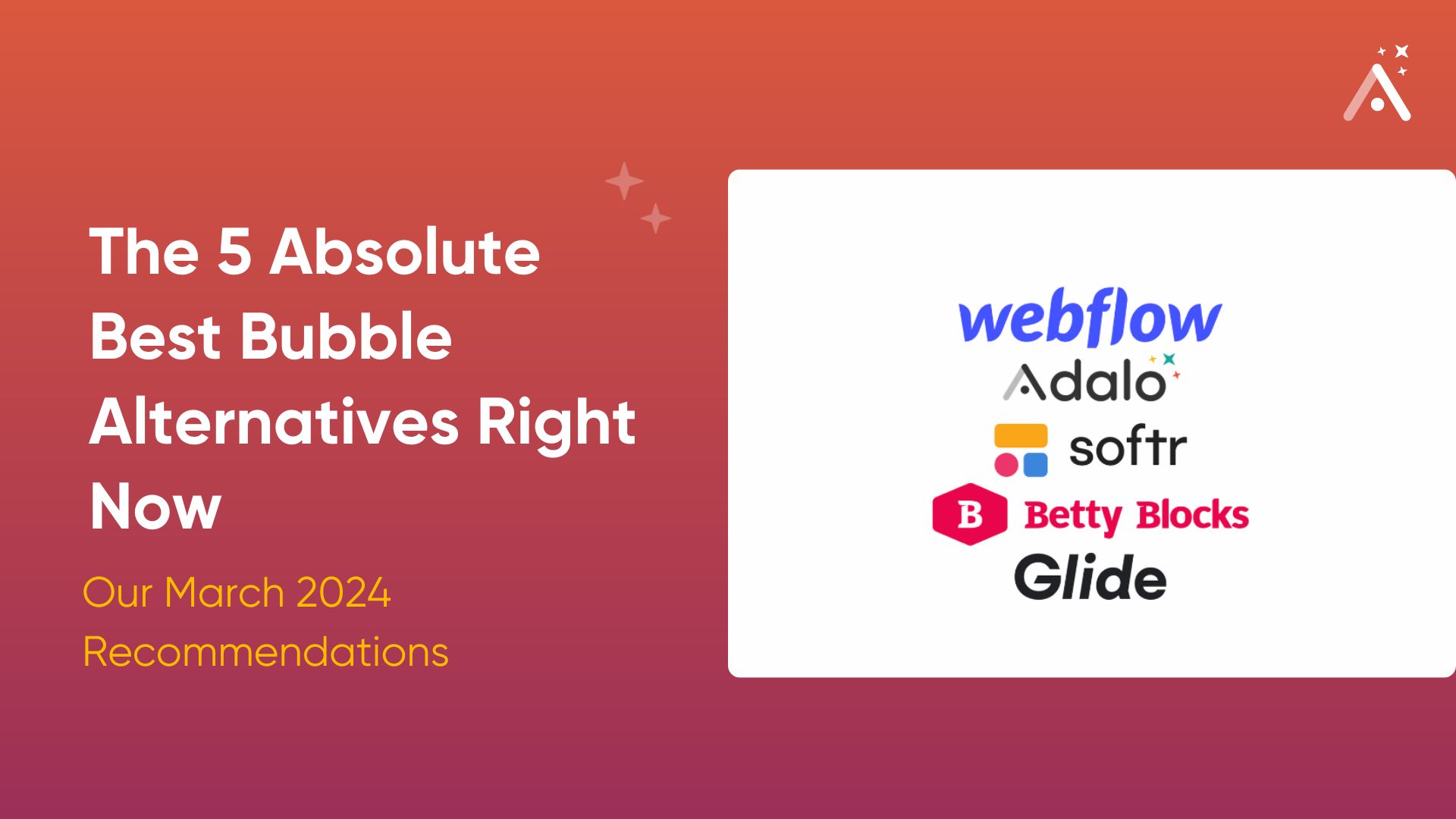 The 5 Absolute Best Bubble Alternatives Right Now | March 2024 | Adalo Blog