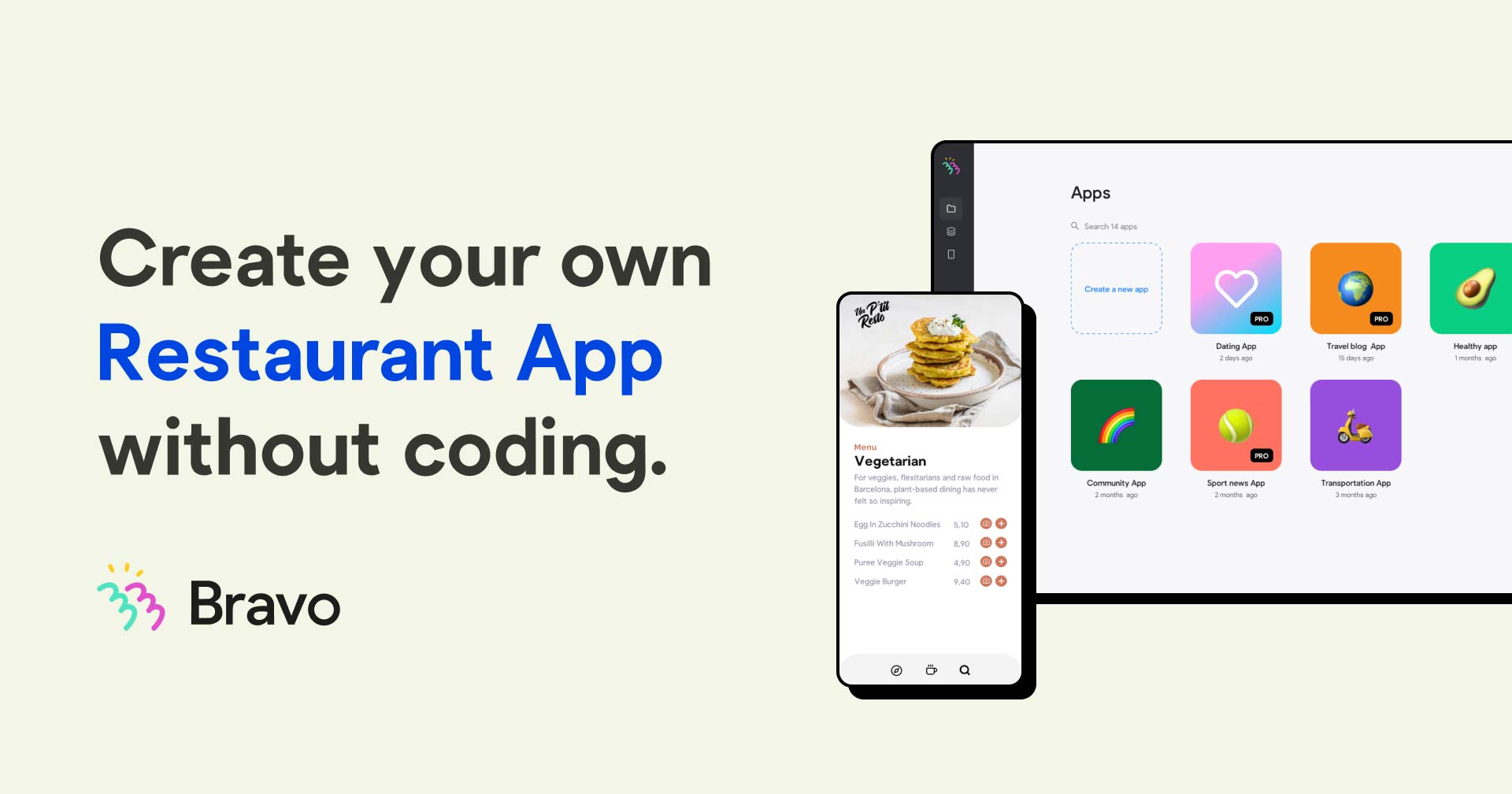 Create a Restaurant App without coding | Bravo Studio