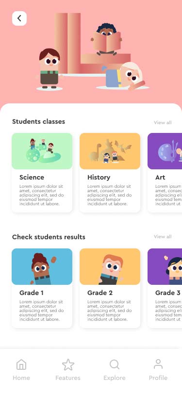 A custom School app | Bravo Studio