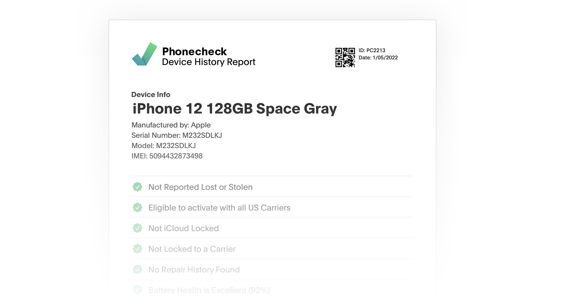 Phonecheck - Mobile Diagnostics and Erasure Solution