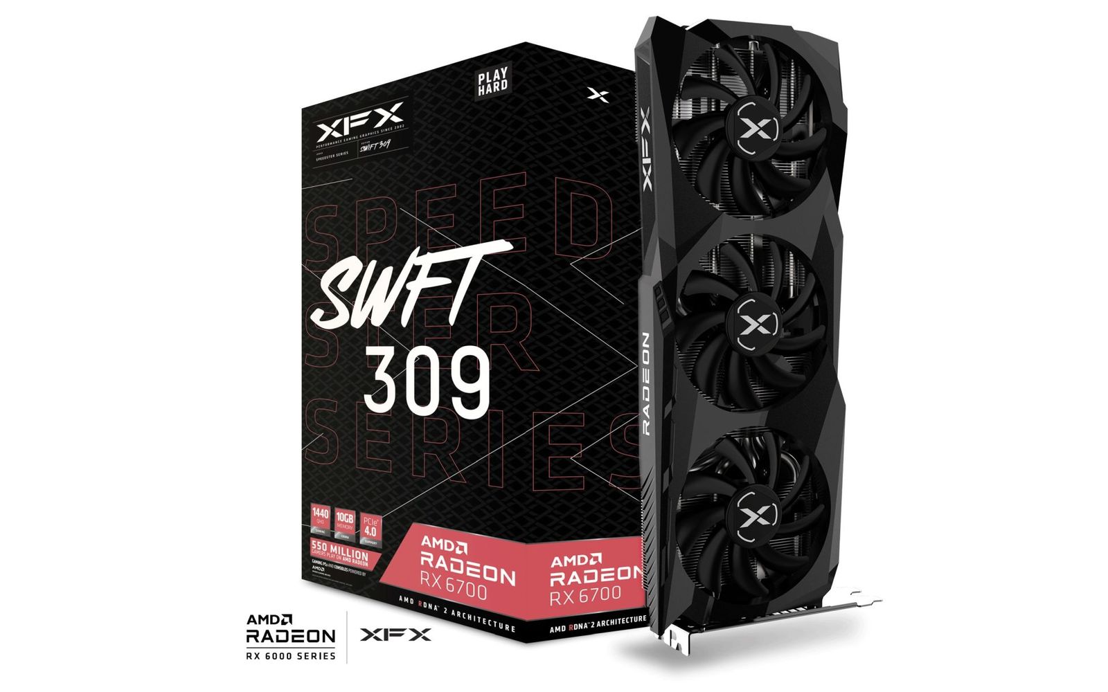 XFX SPEEDSTER SWFT 309 AMD Radeon™ RX 6700 CORE Gaming Graphics Card ...