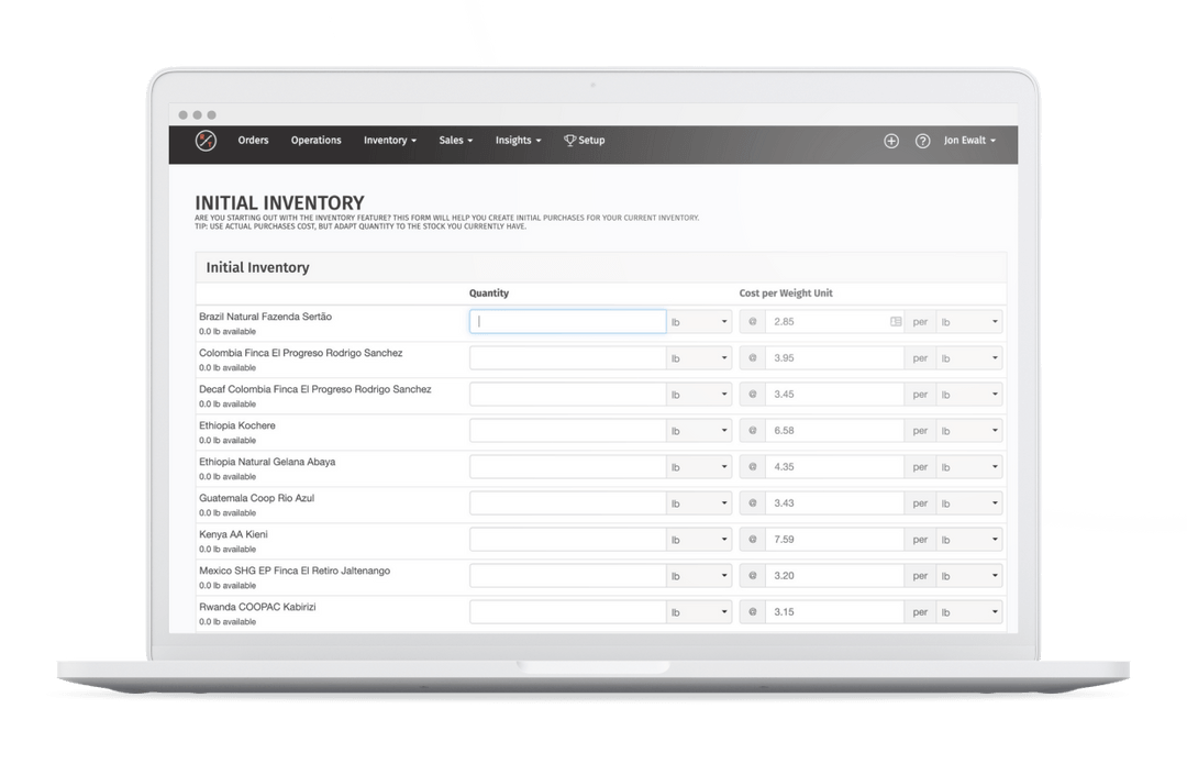 Coffee Roaster Inventory Software | RoasterTools