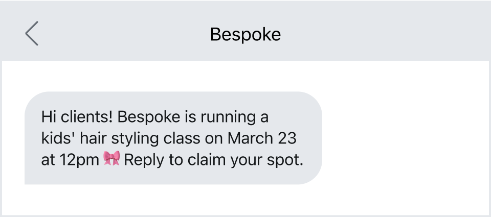 SMS marketing for salons: Ideas and examples