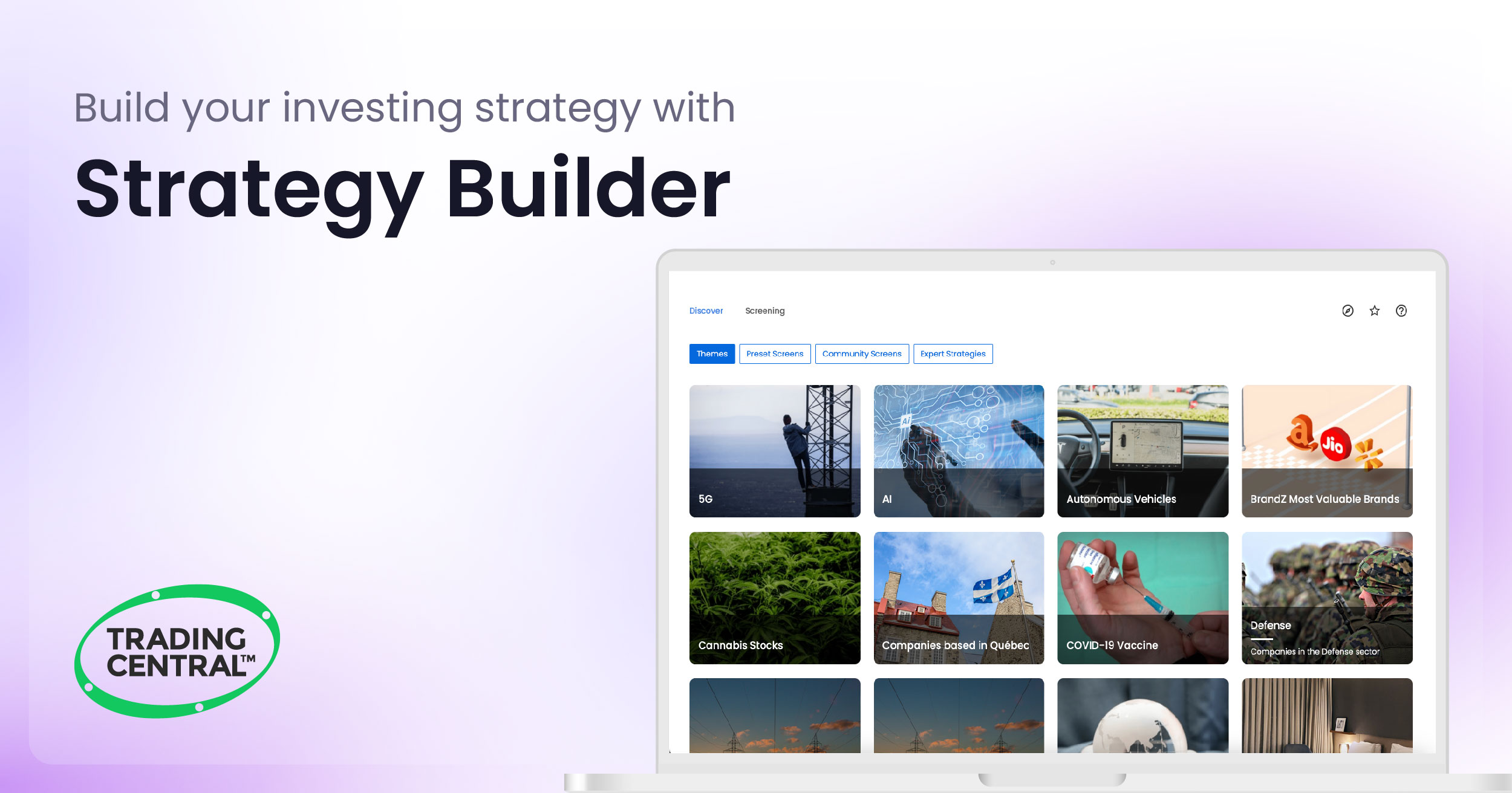 Build your investing strategy with Strategy Builder