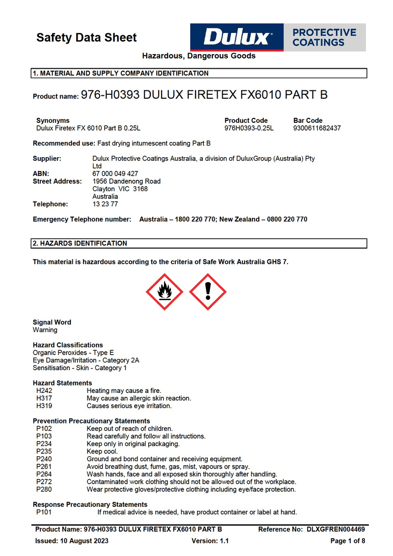 Firetex® SX6010 from Swart & Sons