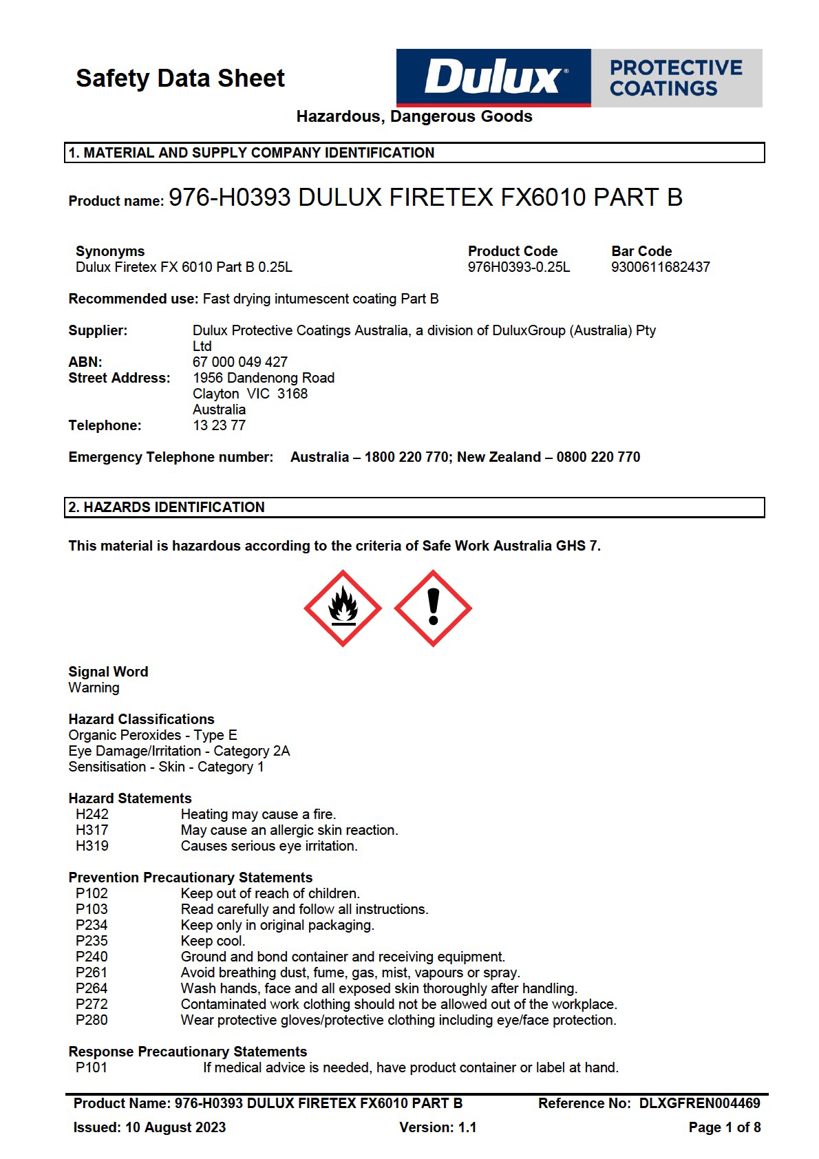Firetex® SX6010 from Swart & Sons