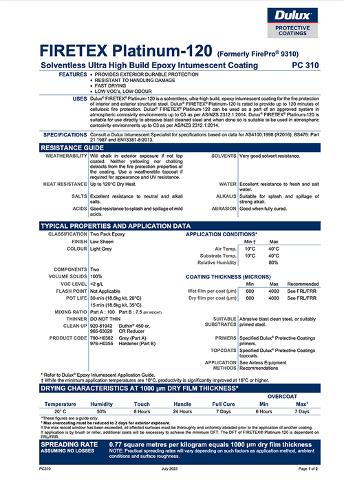 Firetex® Platinum 120 from Swart & Sons
