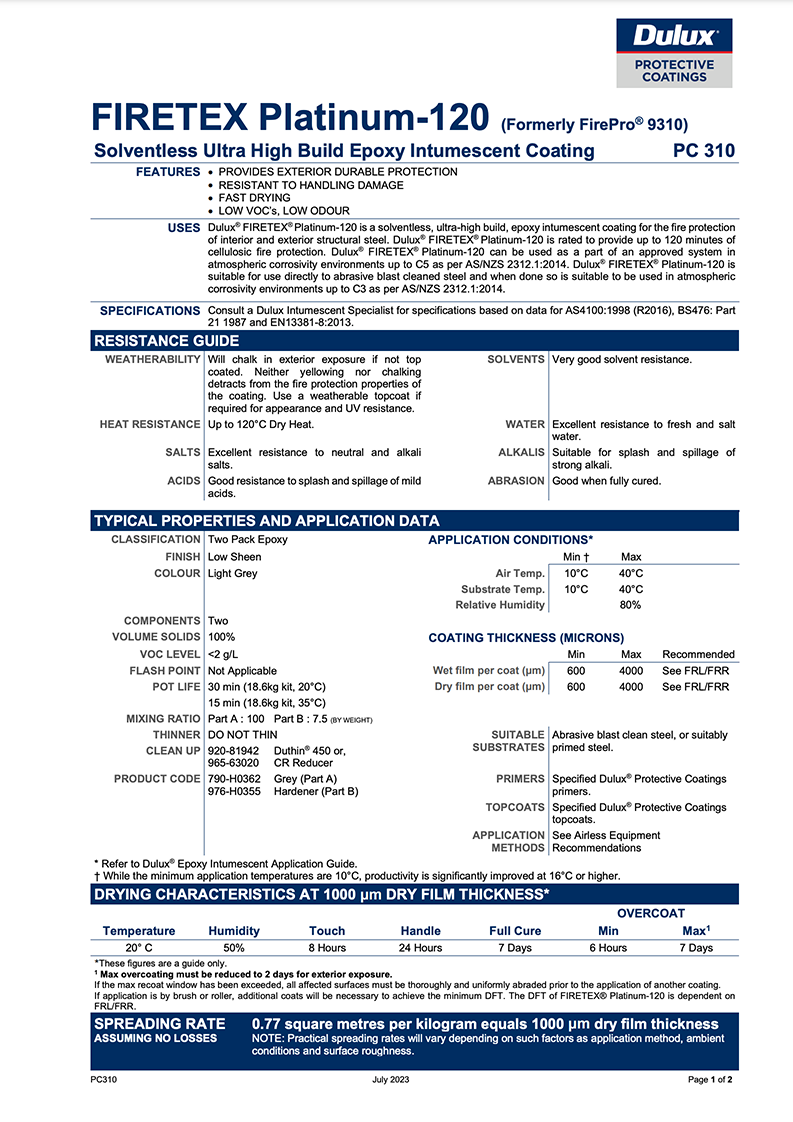 Firetex® Platinum 120 from Swart & Sons