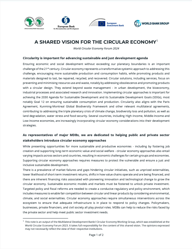 MDB's Shared Vision for the Circular Economy - Insights - Circle Economy