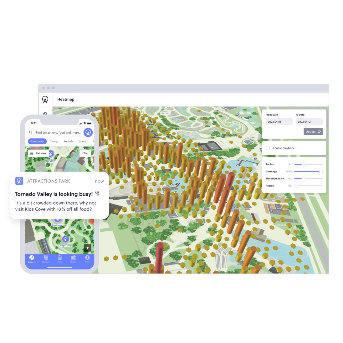 Interactive Heatmaps. Understand Guest Flow – Attractions.io