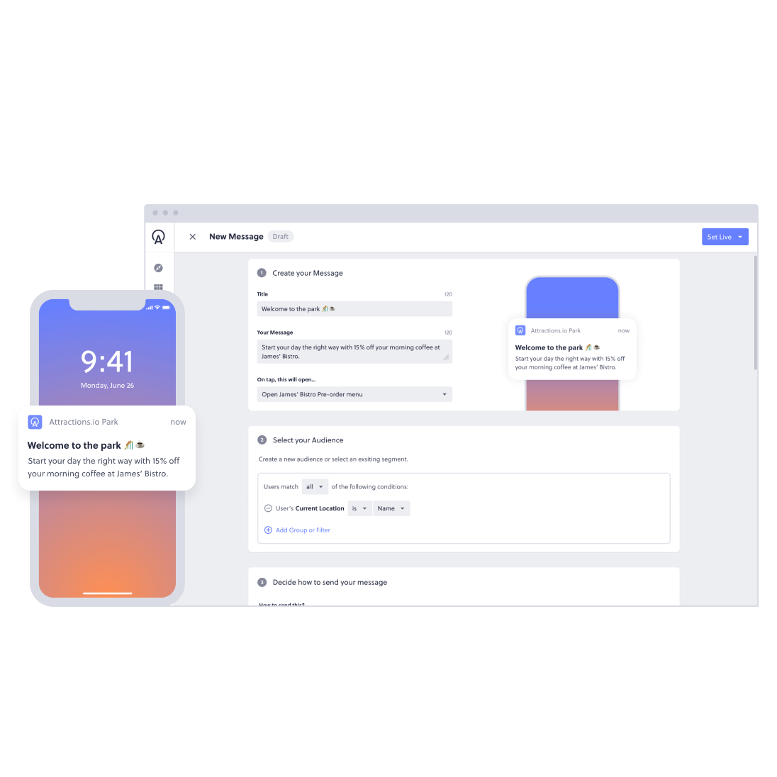 In-App Messaging & Offers – Attractions.io