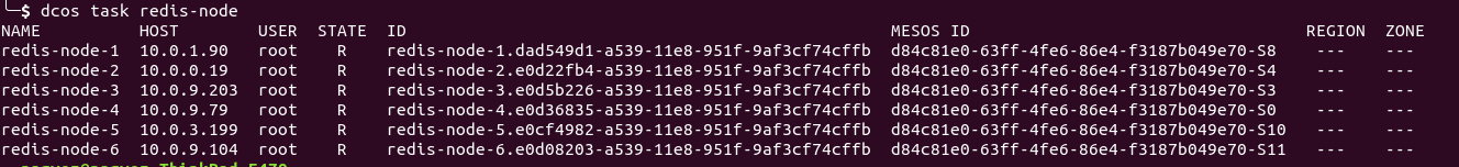 Installing Redis Cluster with Persistent Storage on Mesosphere DC/OS