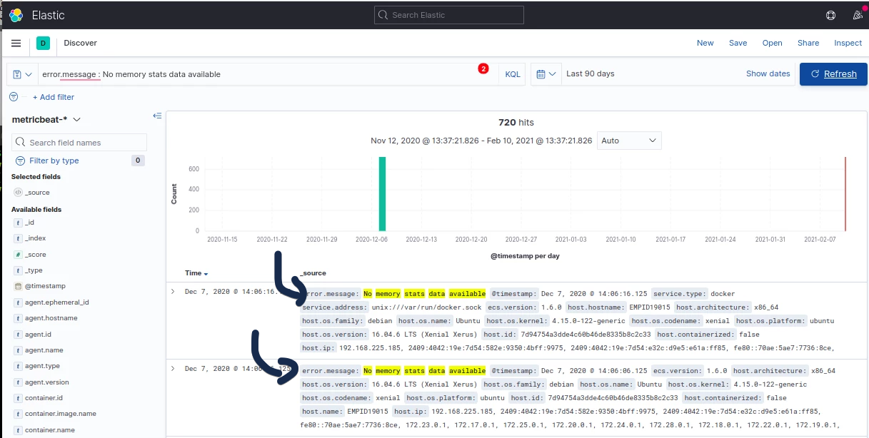 Monitoring a Docker Container with Elasticsearch, Kibana, and Metricbeat
