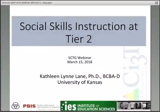 Center on PBIS | Video: Social Skills Instruction at Tier 2 (SCTG Webinar)