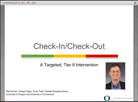 Center on PBIS | Video: Adding Check-in Check-out to MTSS (SCTG Webinar)