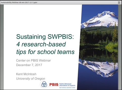 Center on PBIS | Video: Sustaining SWPBIS: 4 Research-based Tips for ...