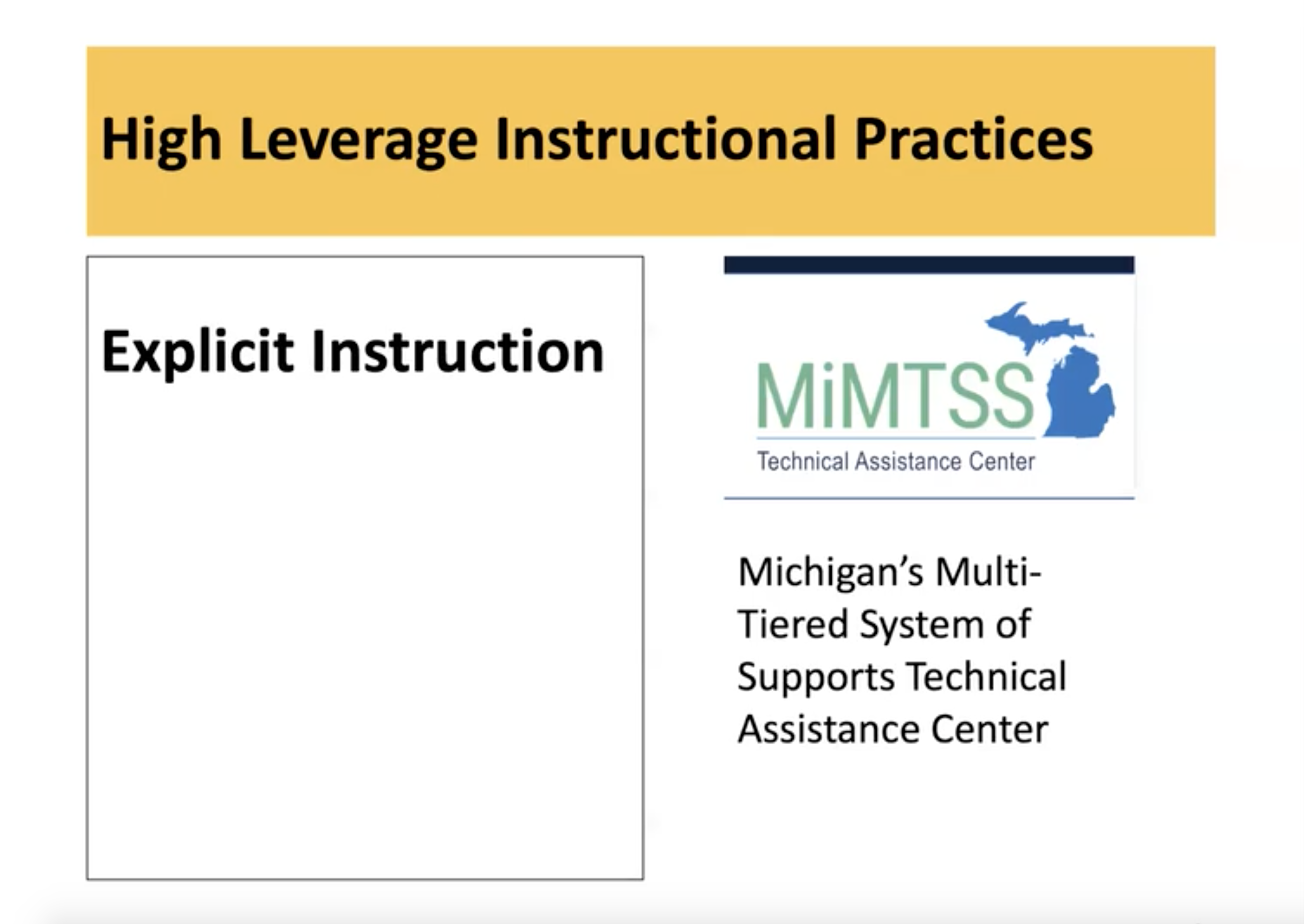 Center on PBIS | Video: High Leverage Instructional Practices