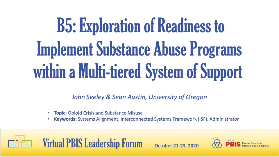 Center on PBIS | Video: [Session B5] PBIS Forum 2020: Exploration of ...