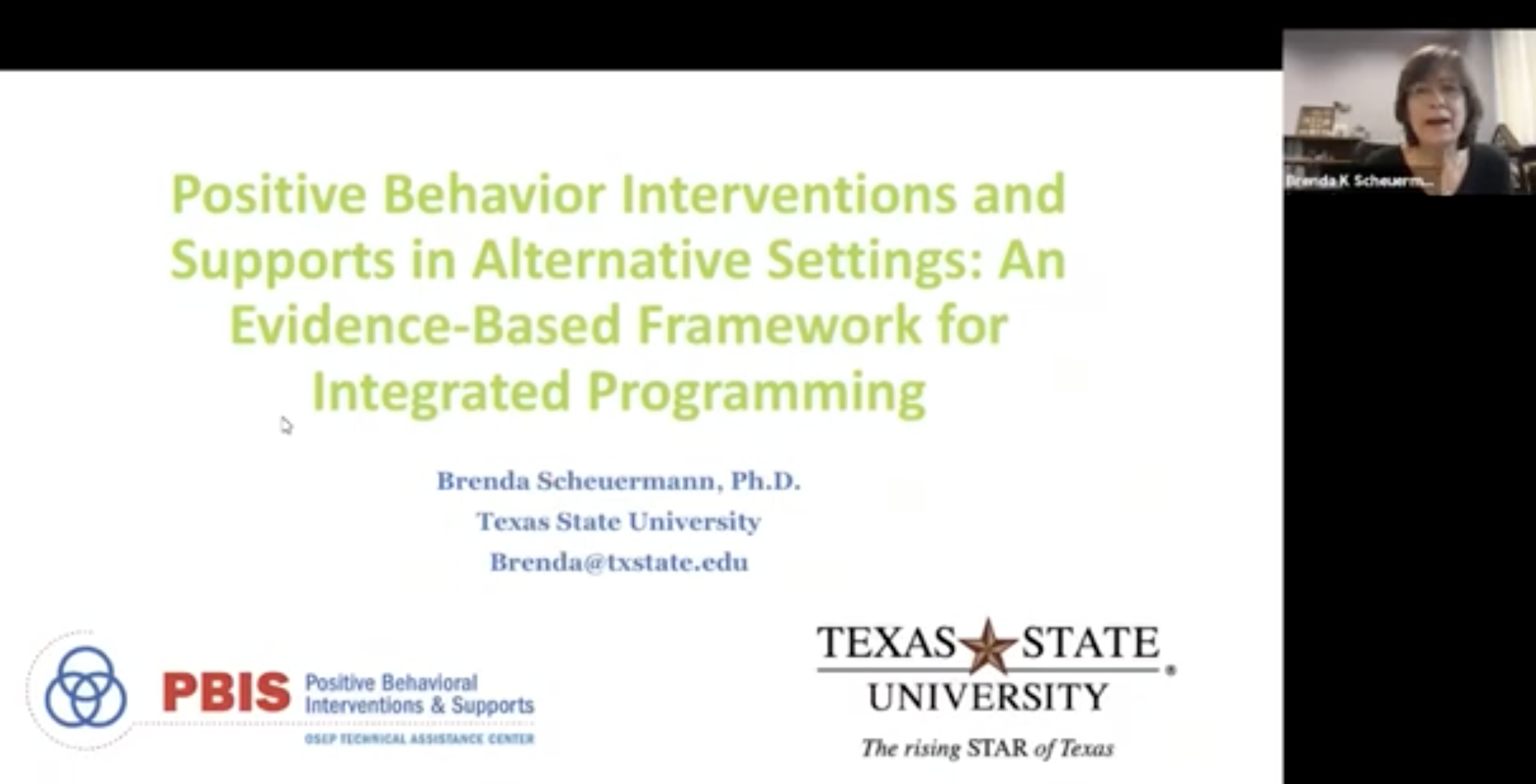 Center on PBIS | Video: PBIS in Alternative Settings: An Evidence-Based ...
