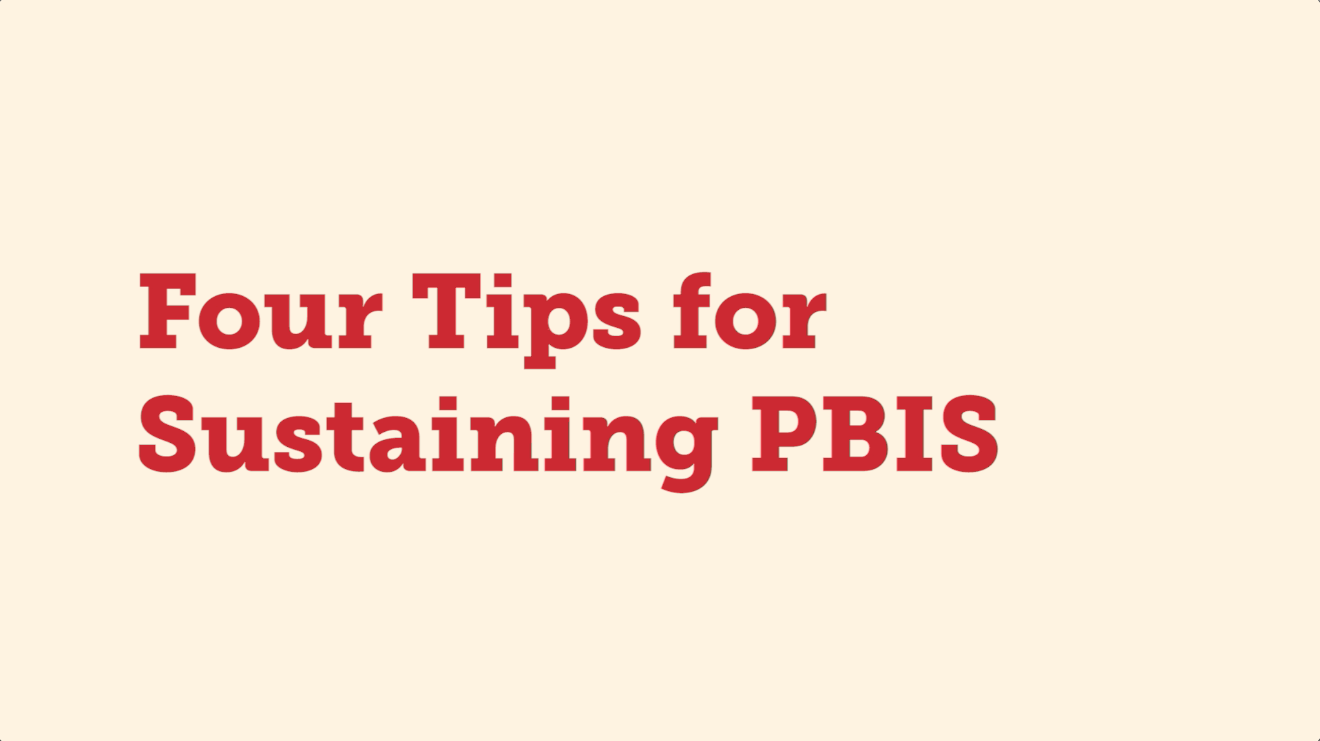 Center on PBIS | Video