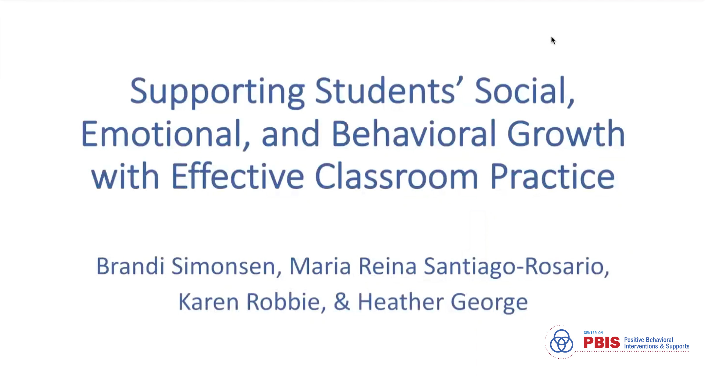 Center on PBIS | Video