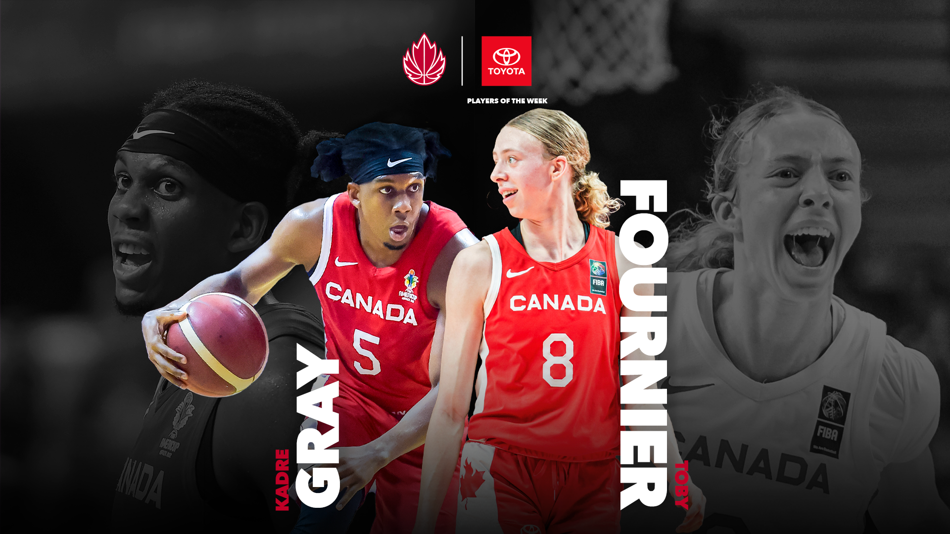 Kadre Gray and Toby Fournier are the Toyota Canada Players of the Week