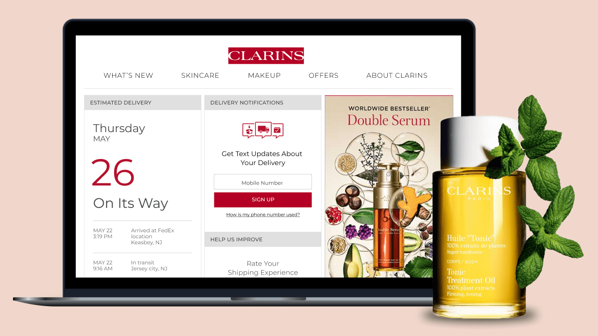 Clarins Glows and Grows in Europe with Narvar Track