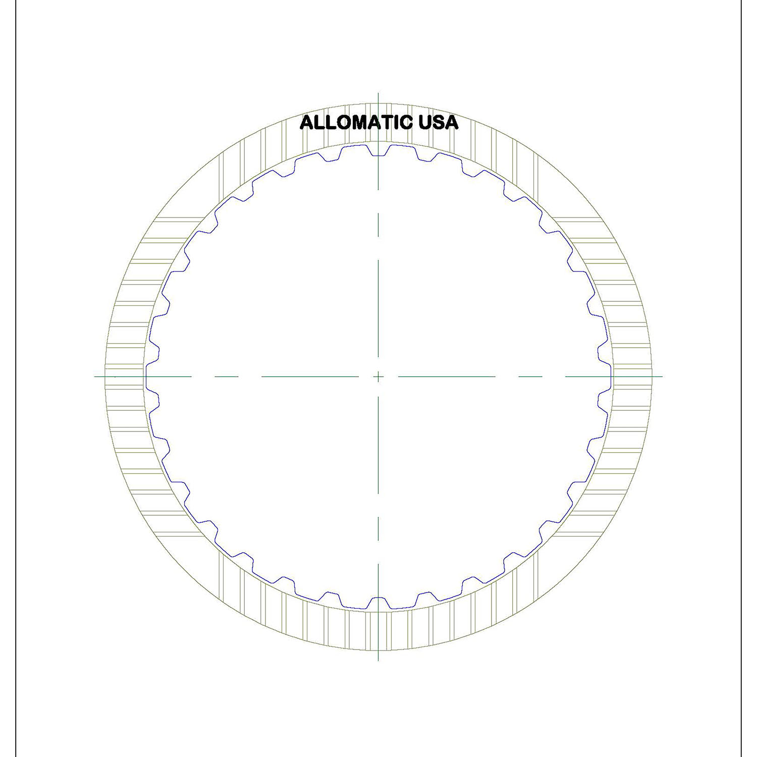 MERCEDES 722.9 K1 Clutch Single Sided, ID Spline High Energy Friction ...