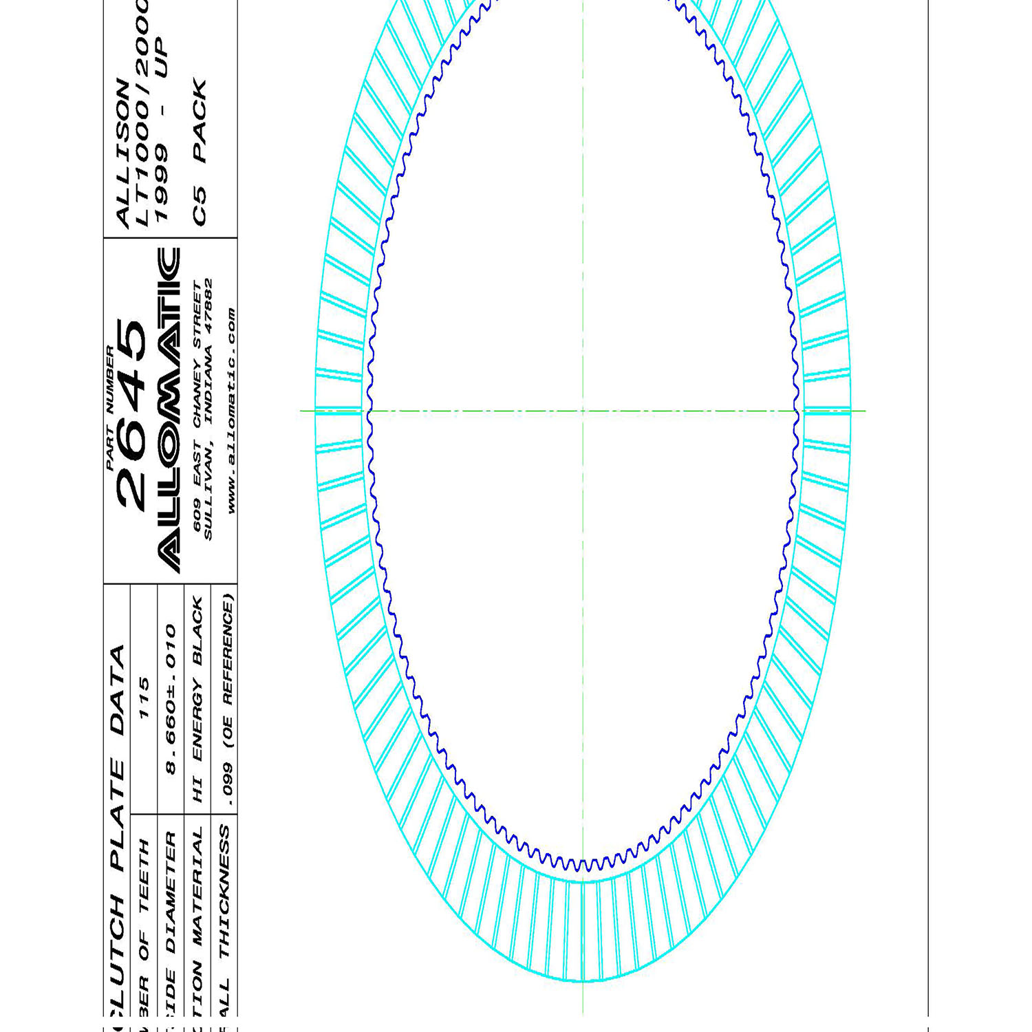 ALLISON LT1000, LT2000, LT2400 SERIES C5 High Energy Friction Clutch ...