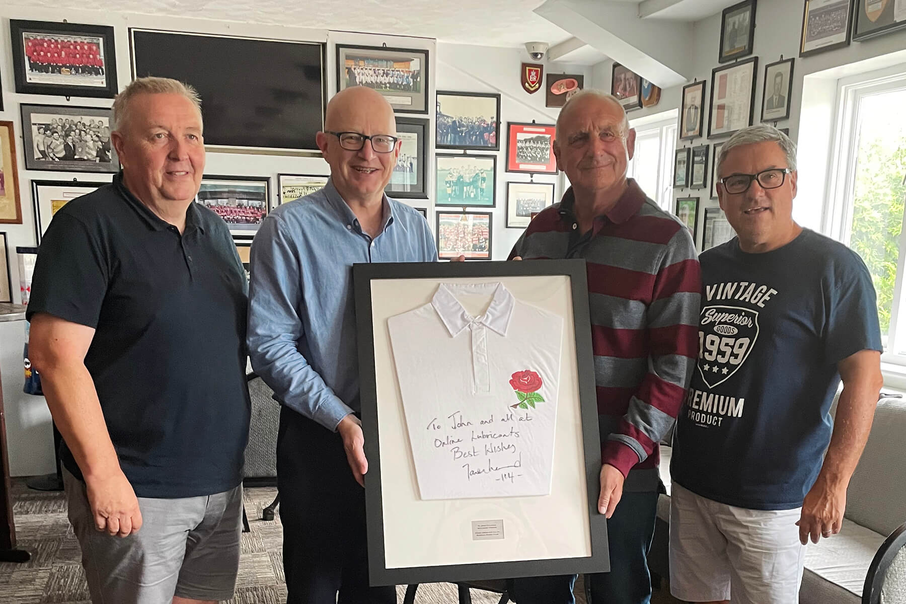 Signed England rugby shirt | Online Lubricants