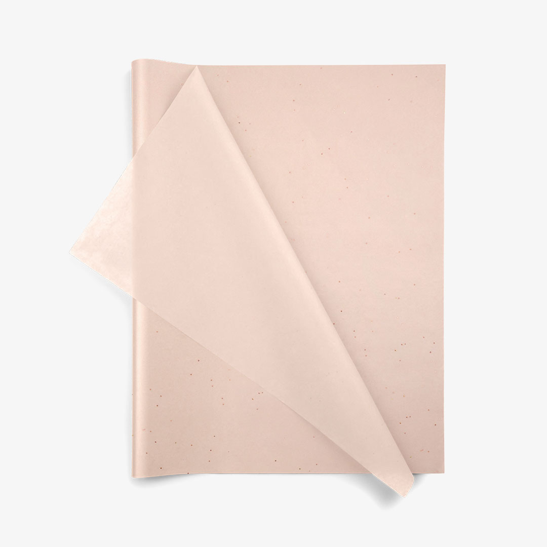 Rose Gold on Blush Tissue Paper | SatinWrap by Seaman Paper