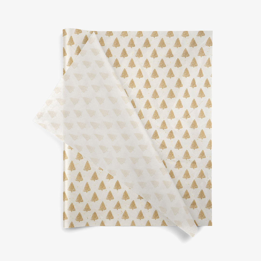 Gold Pearl Trees Tissue Paper | SatinWrap by Seaman Paper