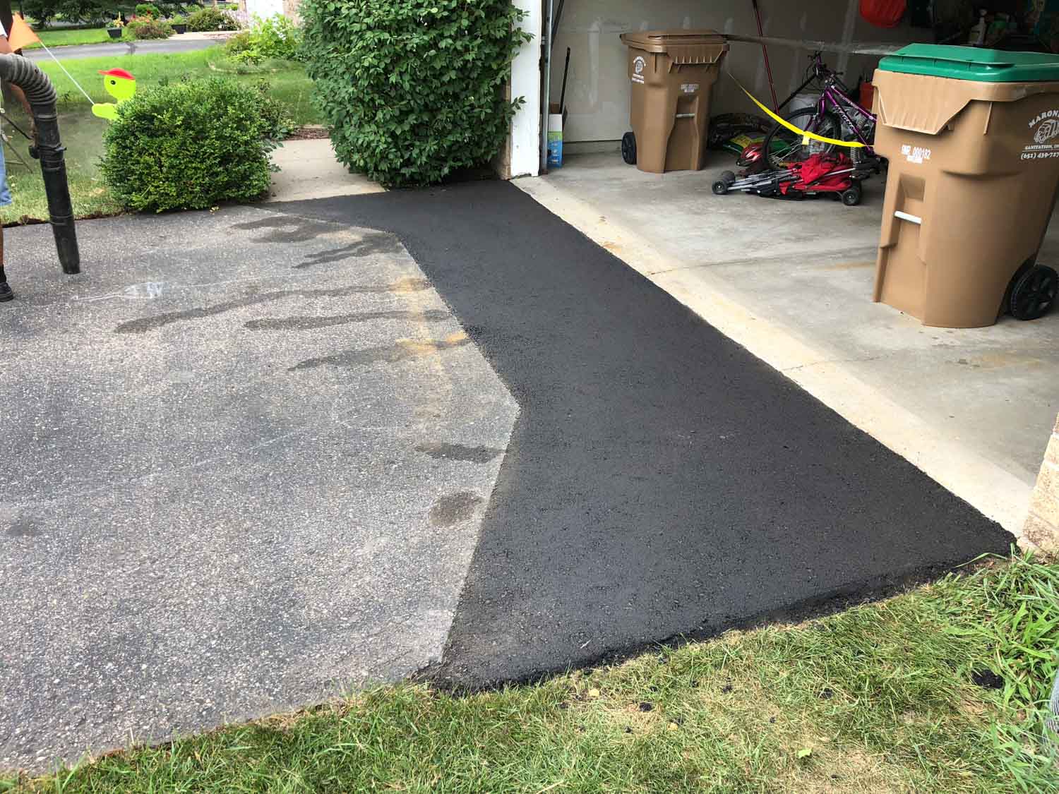 Driveway Apron Asphalt Two Stall by Imperial Seal Asphalt & Sealcoating