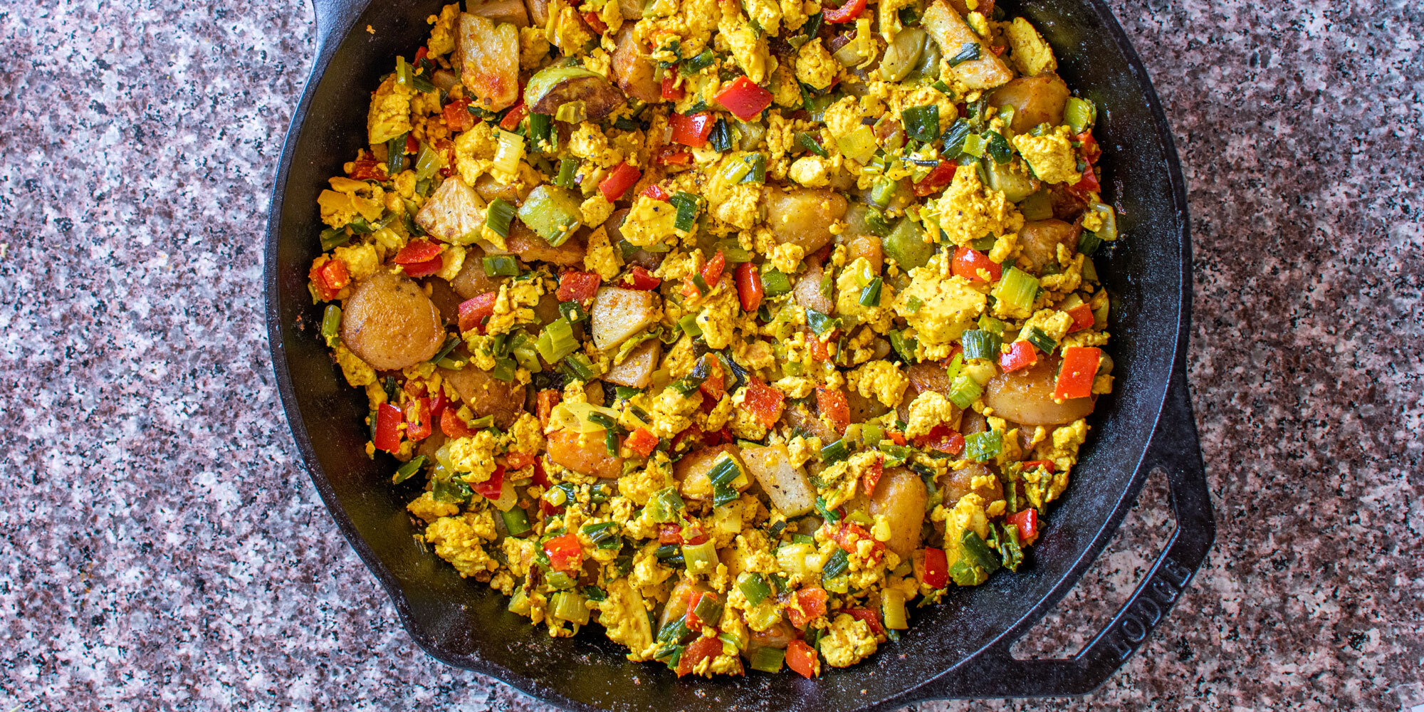 Chayote Hash & Tofu Scramble Skillet Recipe