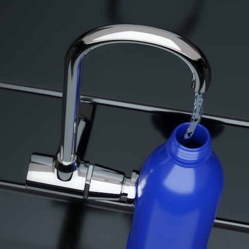 Enware Touch Free Bottle Filling Tap - Bottle Push Activated | The ...