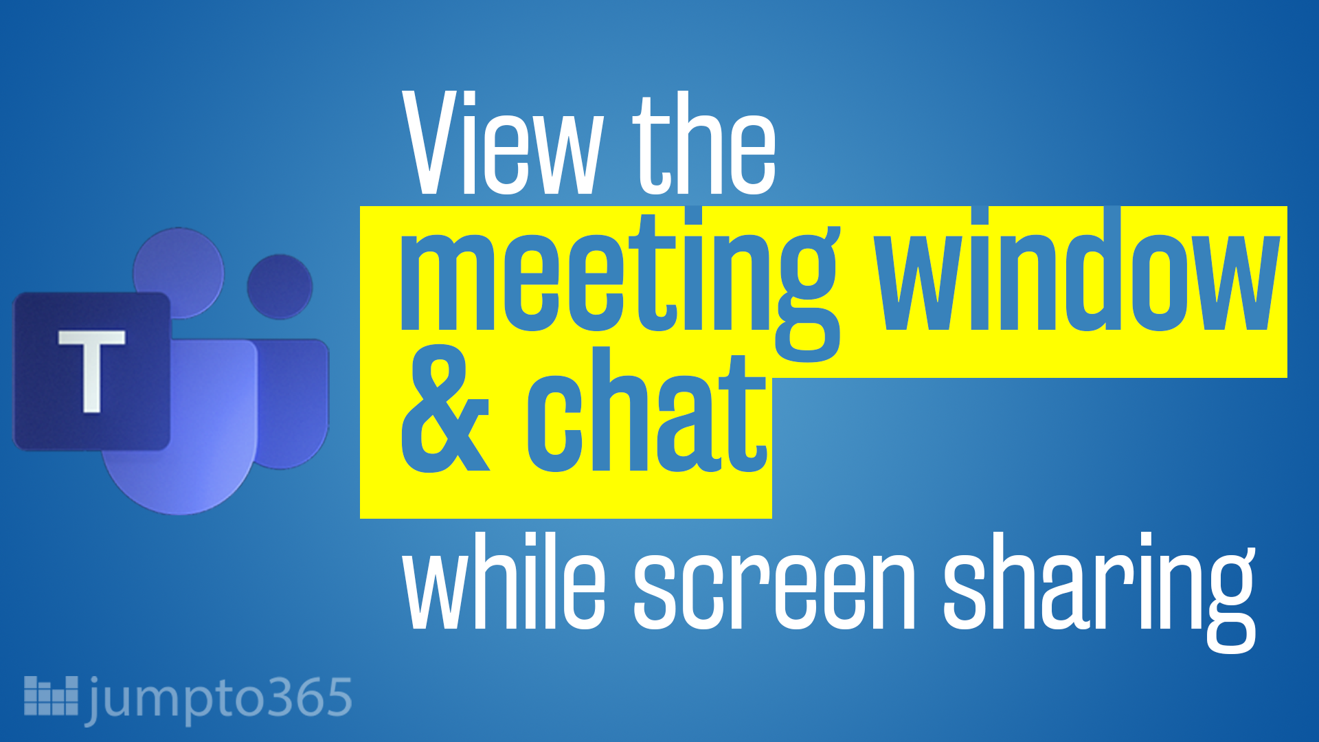 How to view a Teams meeting window while you're screen sharing ...
