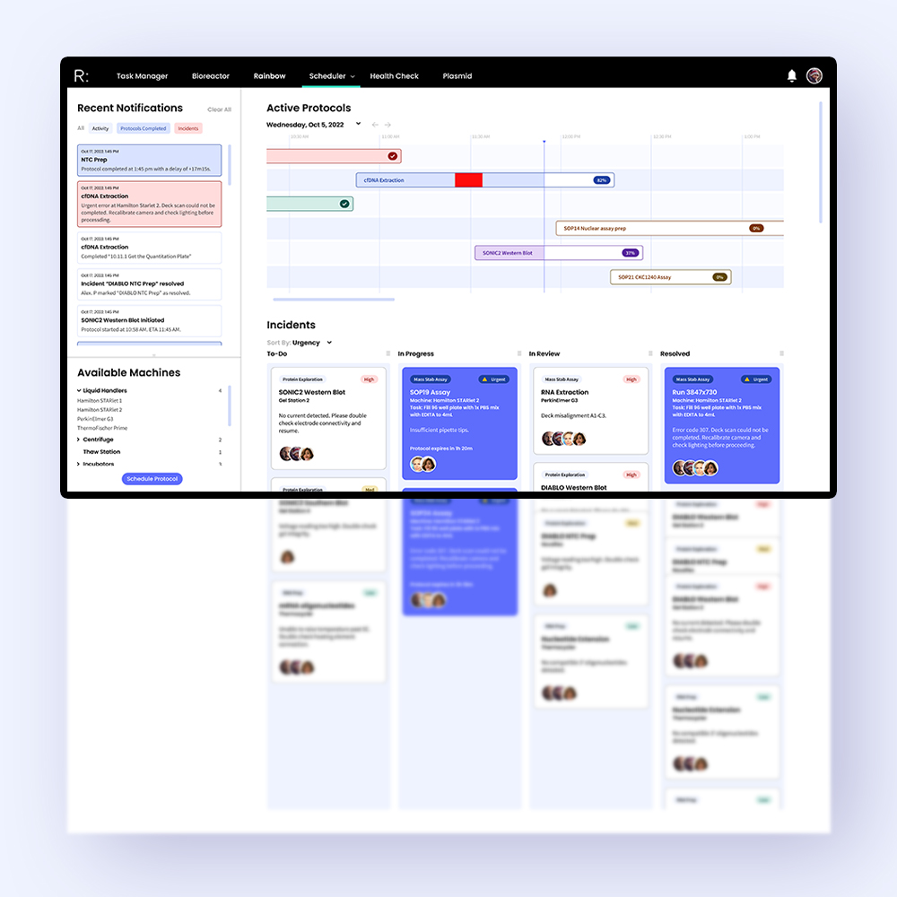 Rainbow Lab Scheduler | Luca Yang Li Visual Design