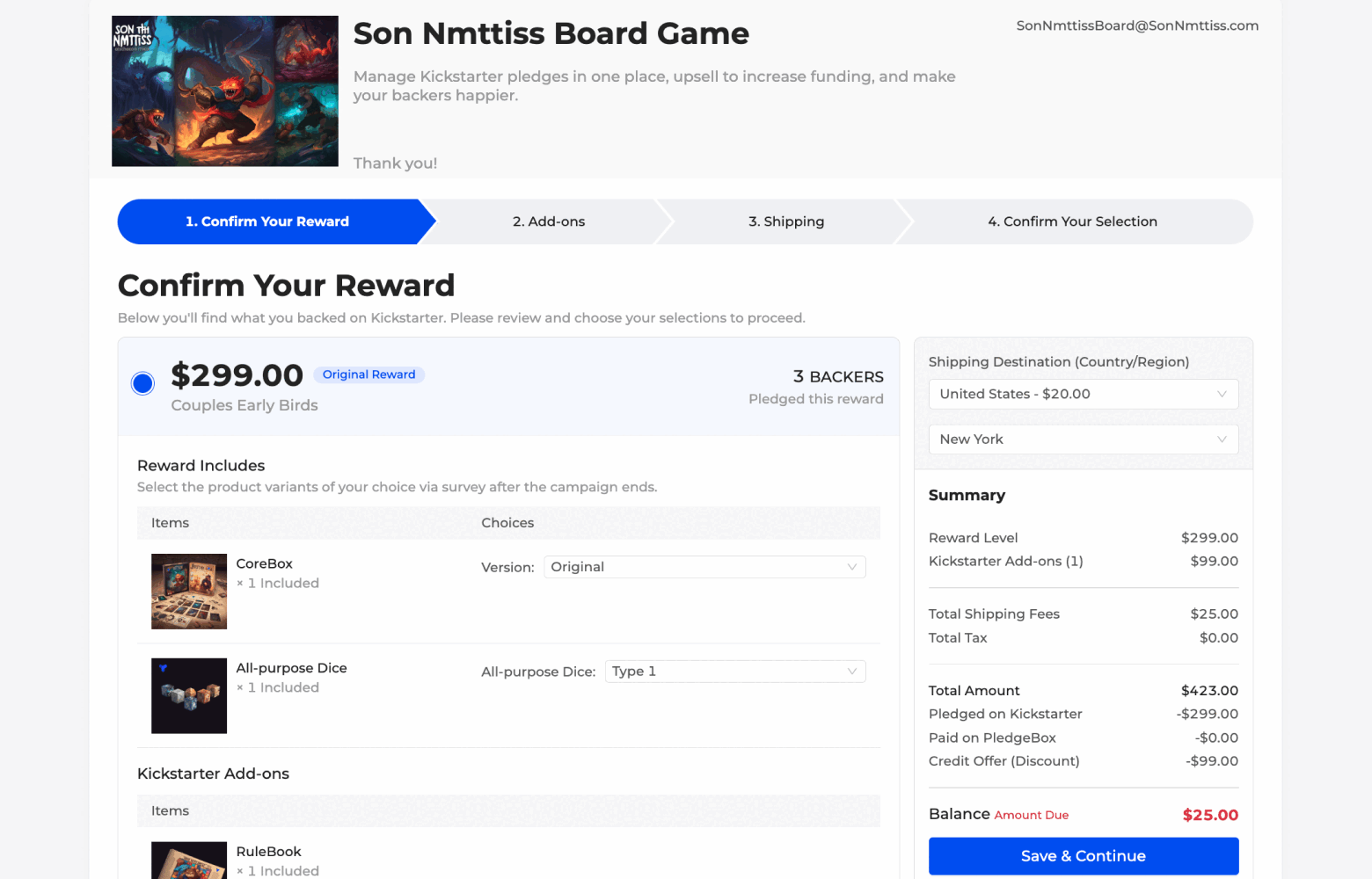 PledgeBox | Crowdfunding Pledge Manager-Survey Easier & Upsell More